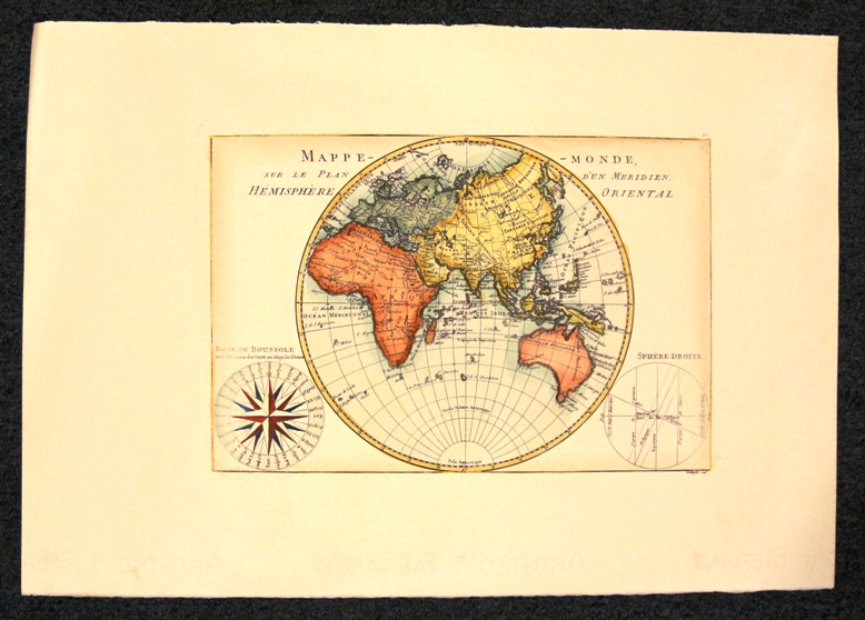 mappe-monde sur le plan d'un meridien - hemisphere oriental - Libreria ...